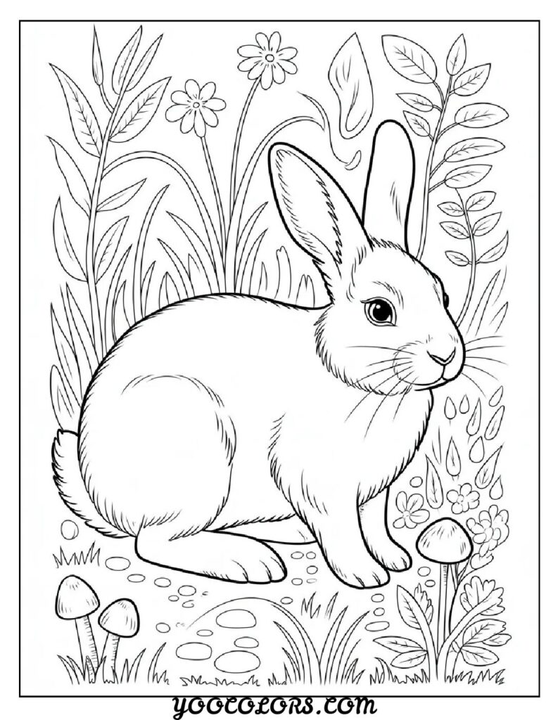Cute Bunny Coloring Page 2o Free Printables Sheets