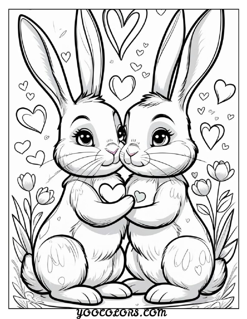 Cute Bunny Coloring Page 2o Free Printables Sheets