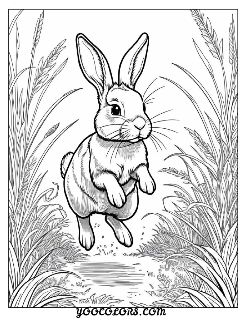 Cute Bunny Coloring Page 2o Free Printables Sheets
