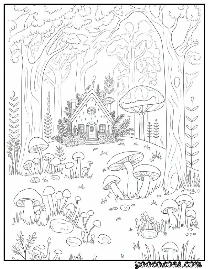 20 Best Cottagecore Coloring Pages PDF Printables & Png