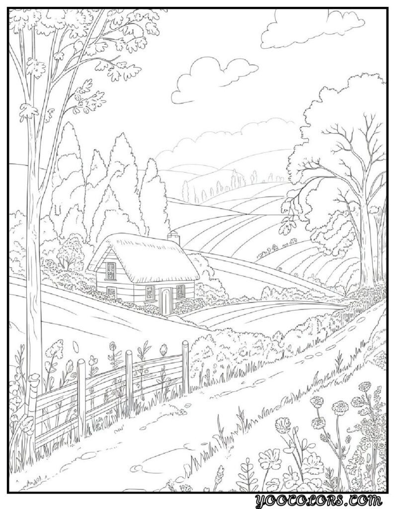 20 Best Cottagecore Coloring Pages PDF Printables & Png