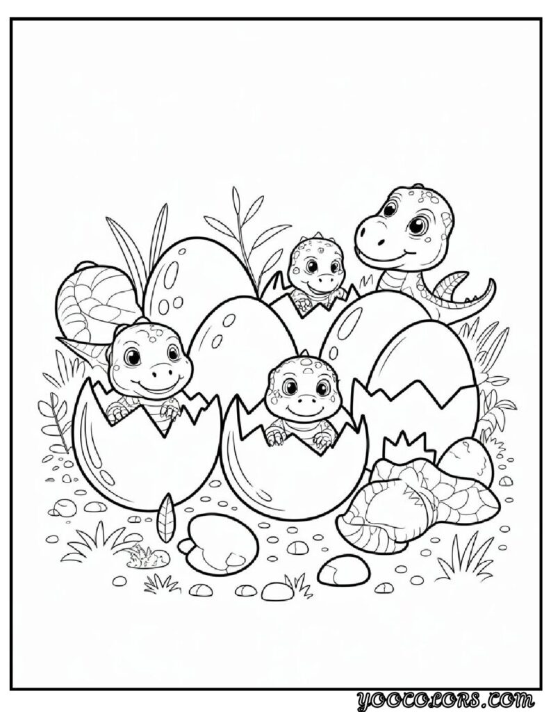 20 Cute Dinosaur Coloring Pages Free Printable PDF