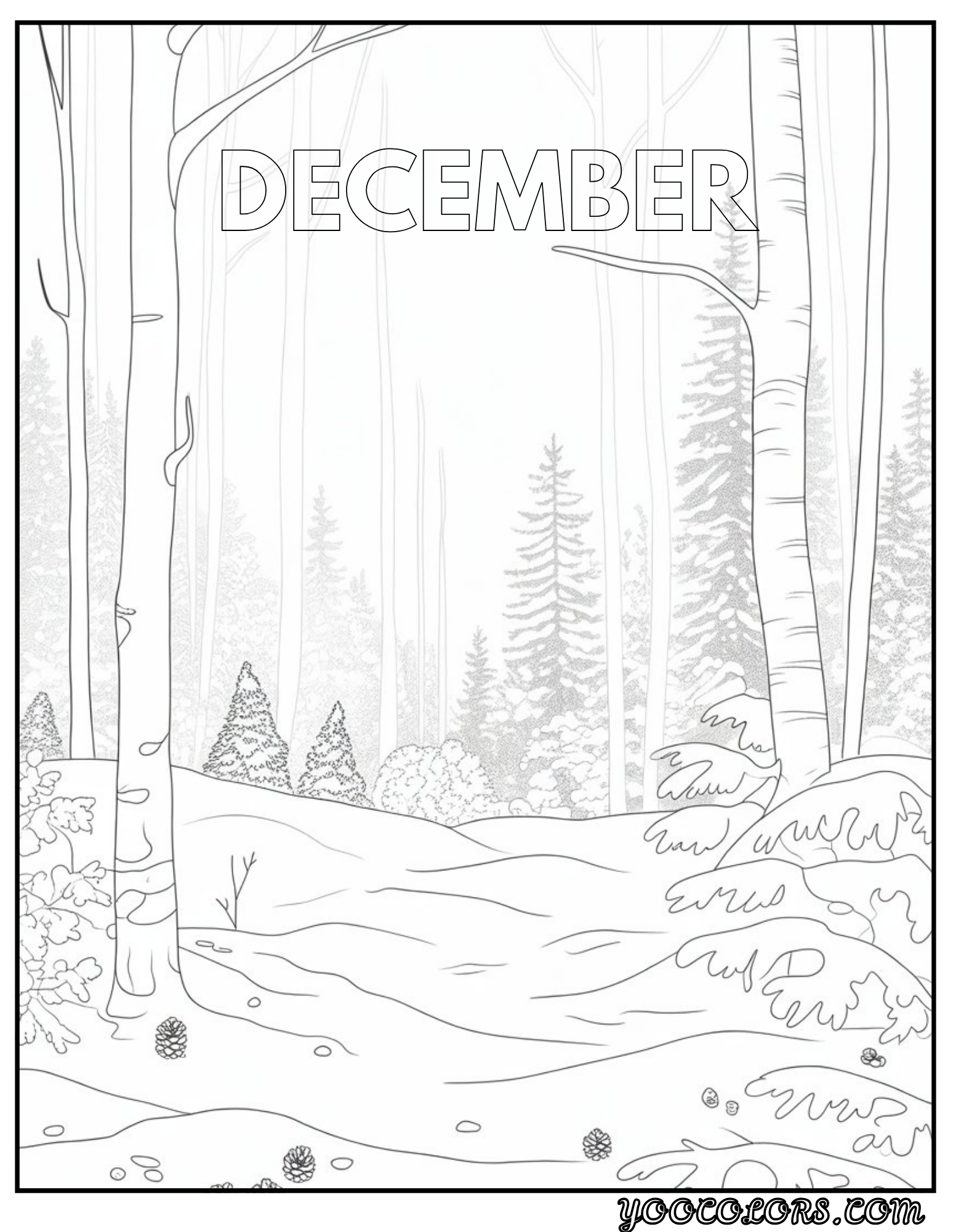 12 December Coloring Pages Free Printable For Kids & Adults