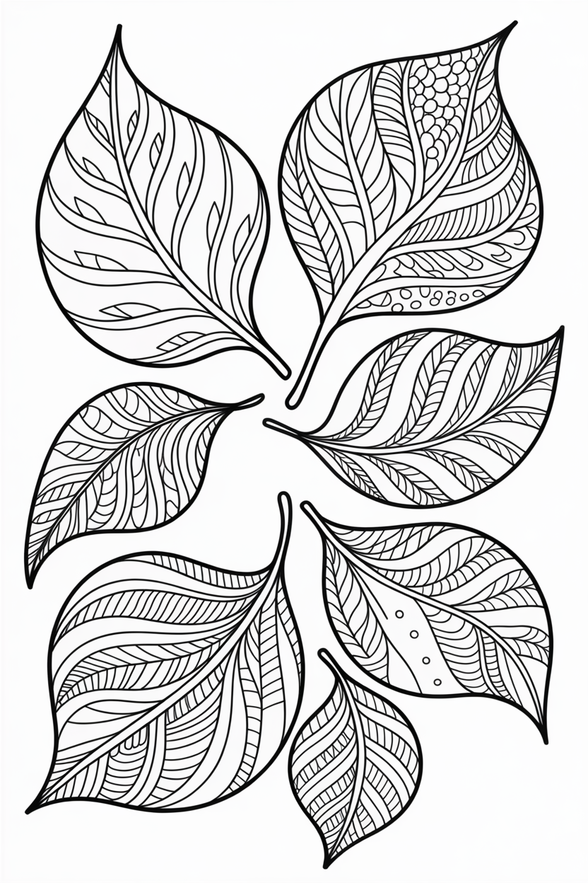40 Fall Leaves Coloring Pages Free Printable PDF Download