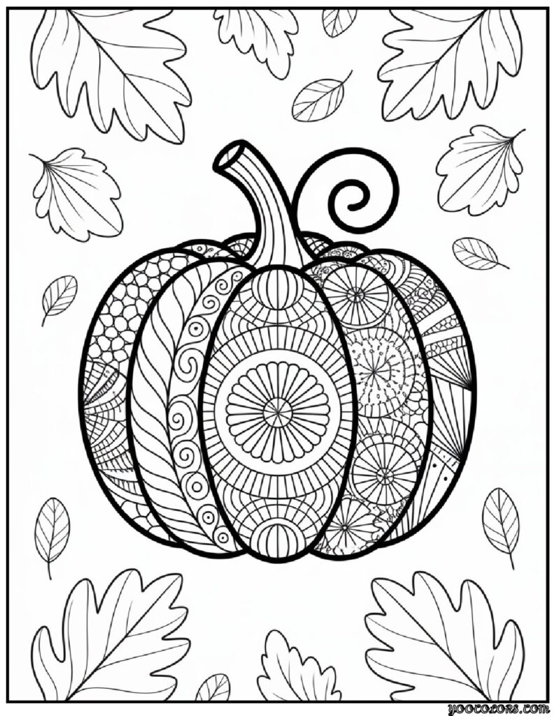 10 Autumn Coloring Pages For Adults | Free DPF Printables