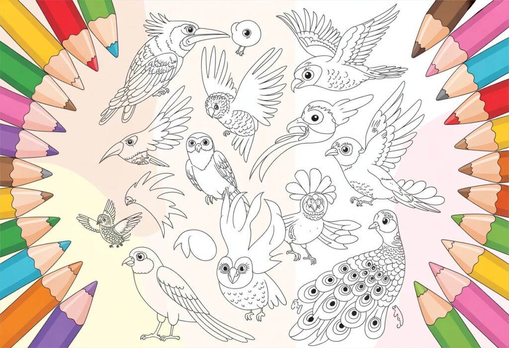 20 Birds Coloring Pages - Free Printable PDF