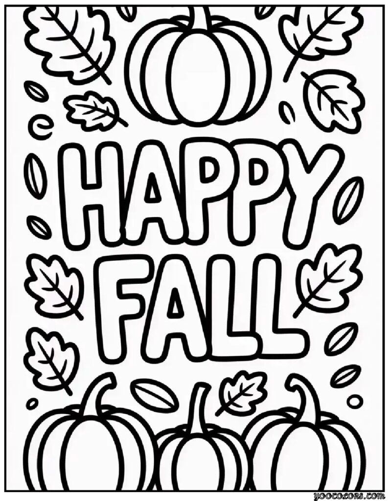 10+ Fall Coloring Pages For Kids | Free Printable Autumn Fun
