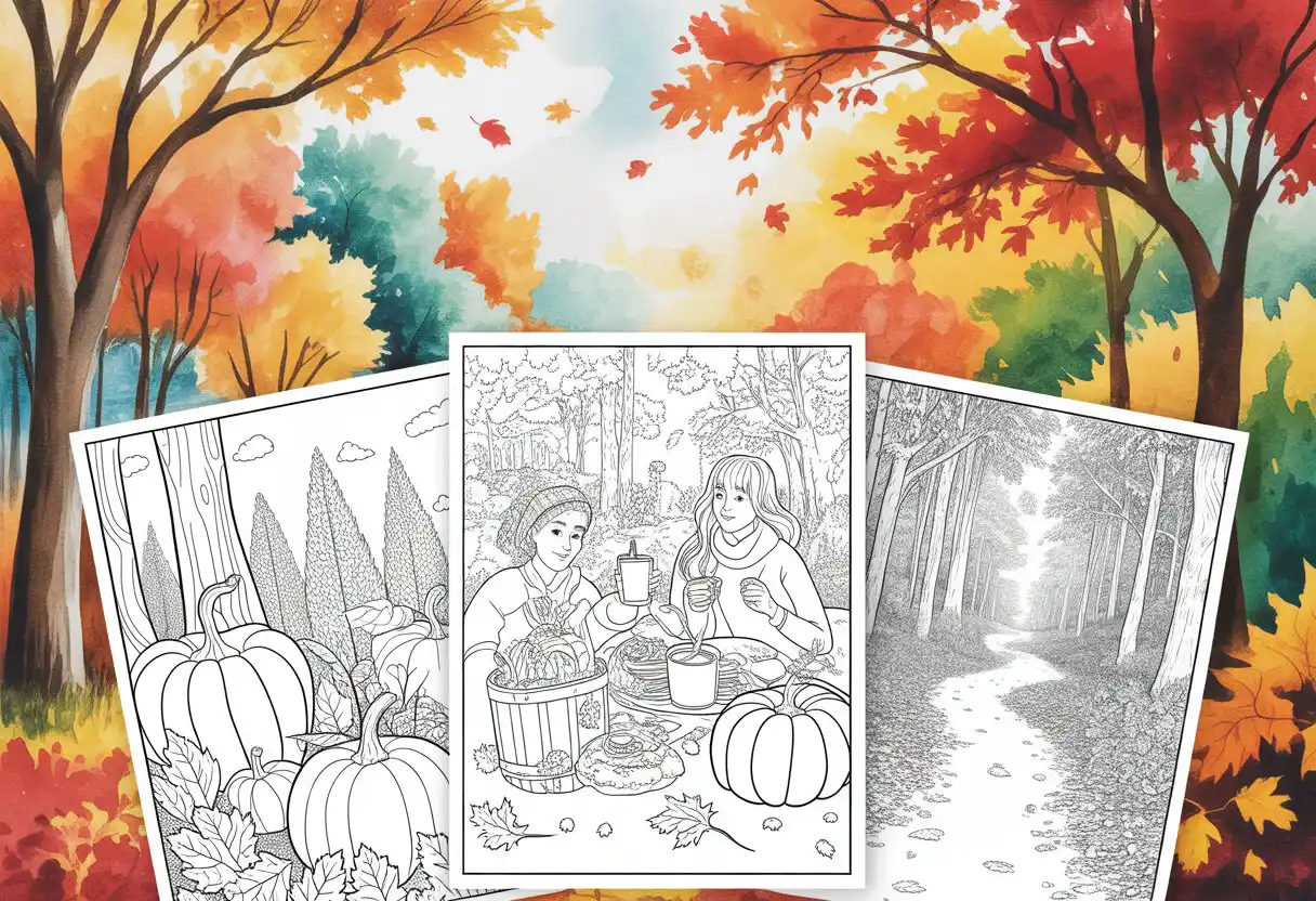 19 Fall Coloring Pages For Adults Free Printables