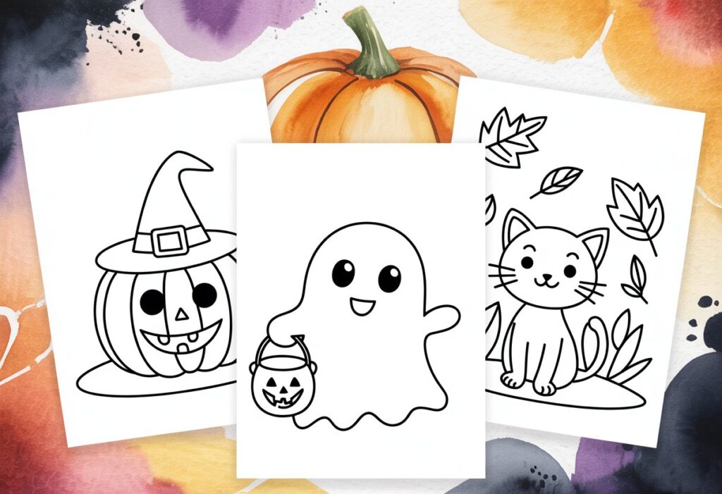 20 Halloween Coloring Pages Cute Free Printables PDF