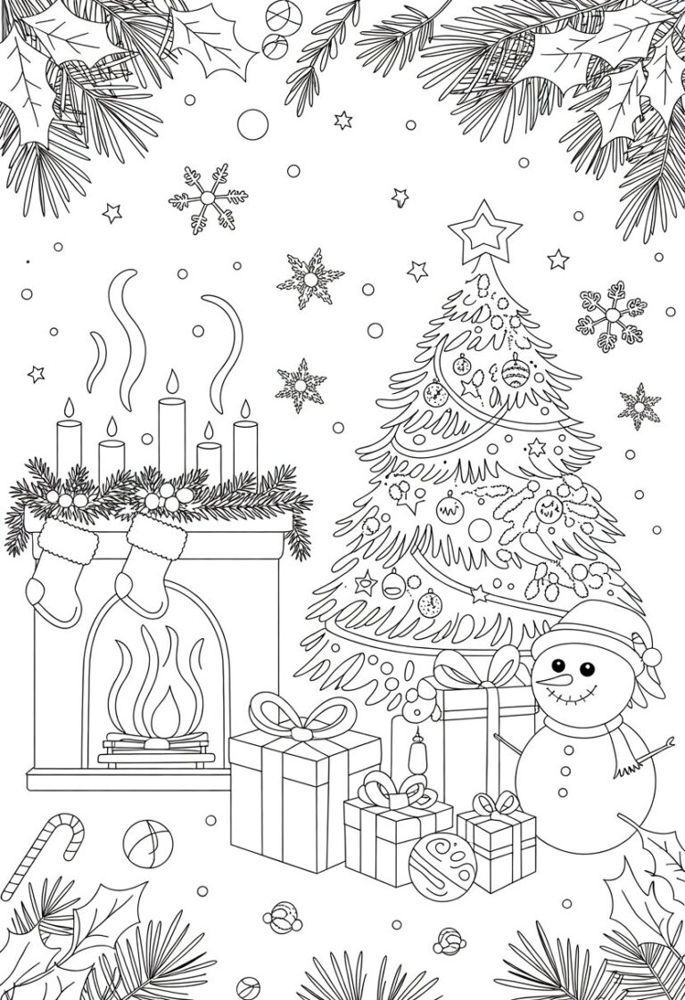 20 Merry Christmas Coloring Pages Best PDF Printable