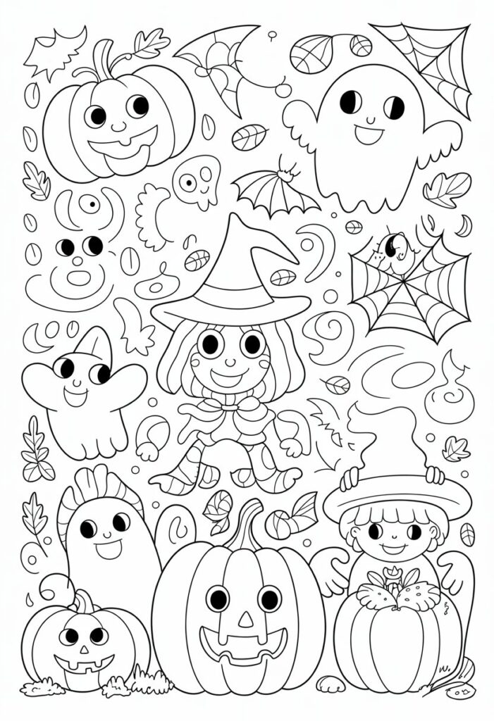 20 Halloween Coloring Pages Cute Free Printables PDF
