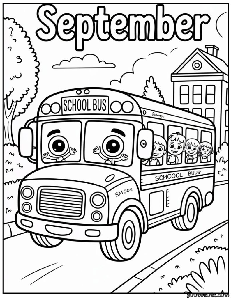 13 September Coloring Pages | Free Fall & Back To School