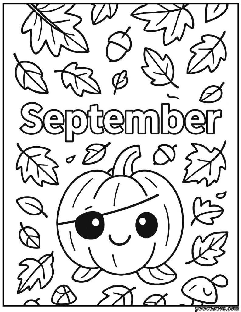 13 September Coloring Pages | Free Fall & Back To School