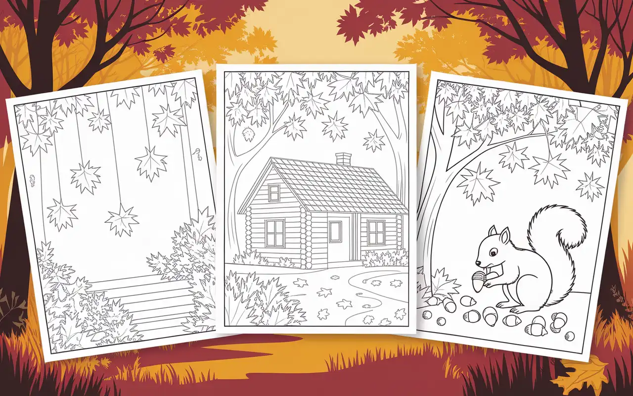 13 September Coloring Pages | Free Fall & Back To School