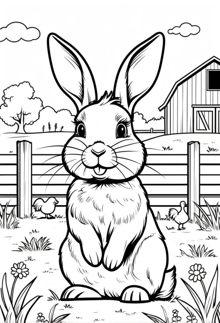 Top 20 Farm Animal Coloring Pages Free Printable PDF