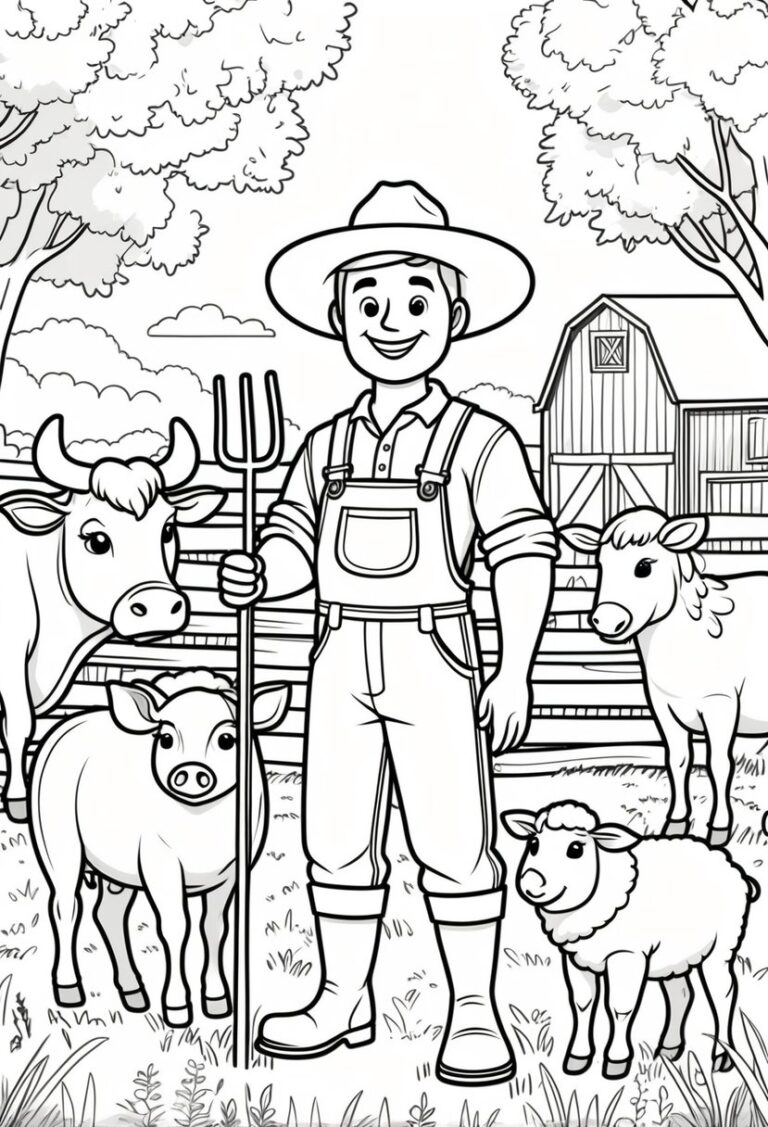Top 20 Farm Animal Coloring Pages Free Printable PDF