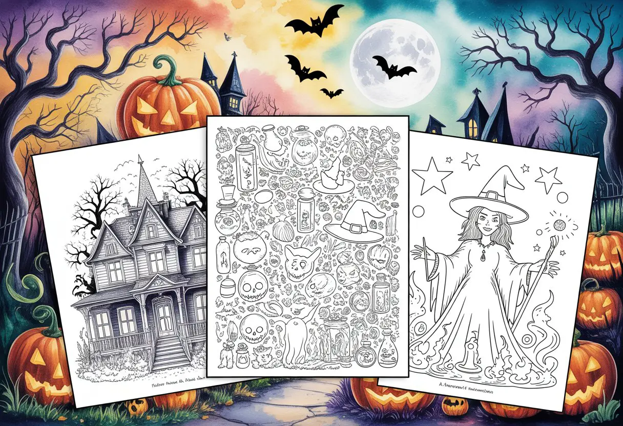 19 Halloween Coloring Pages For Adults Free Printables /PDFs