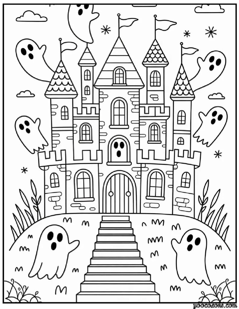 10 Cute Halloween Ghost Coloring Pages – Free Printables