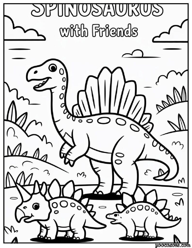 Dinosaur Coloring Pages Spinosaurus | Free & Printable Sheets