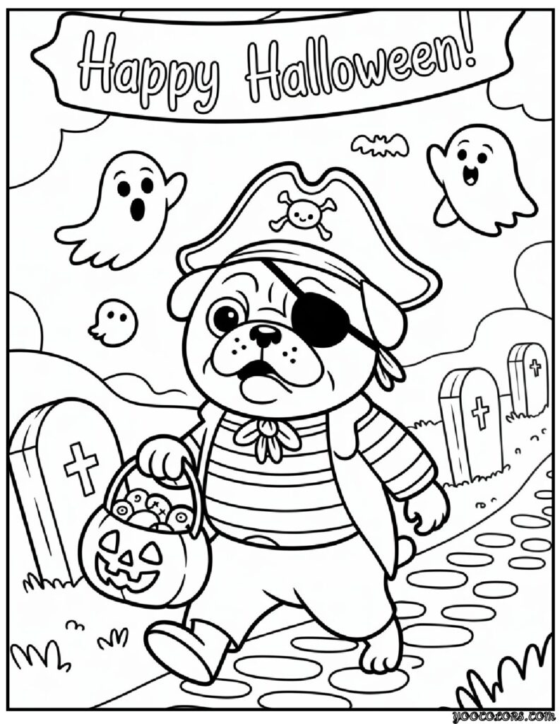Halloween Dog Coloring Pages – Free Printable Puppy Fun