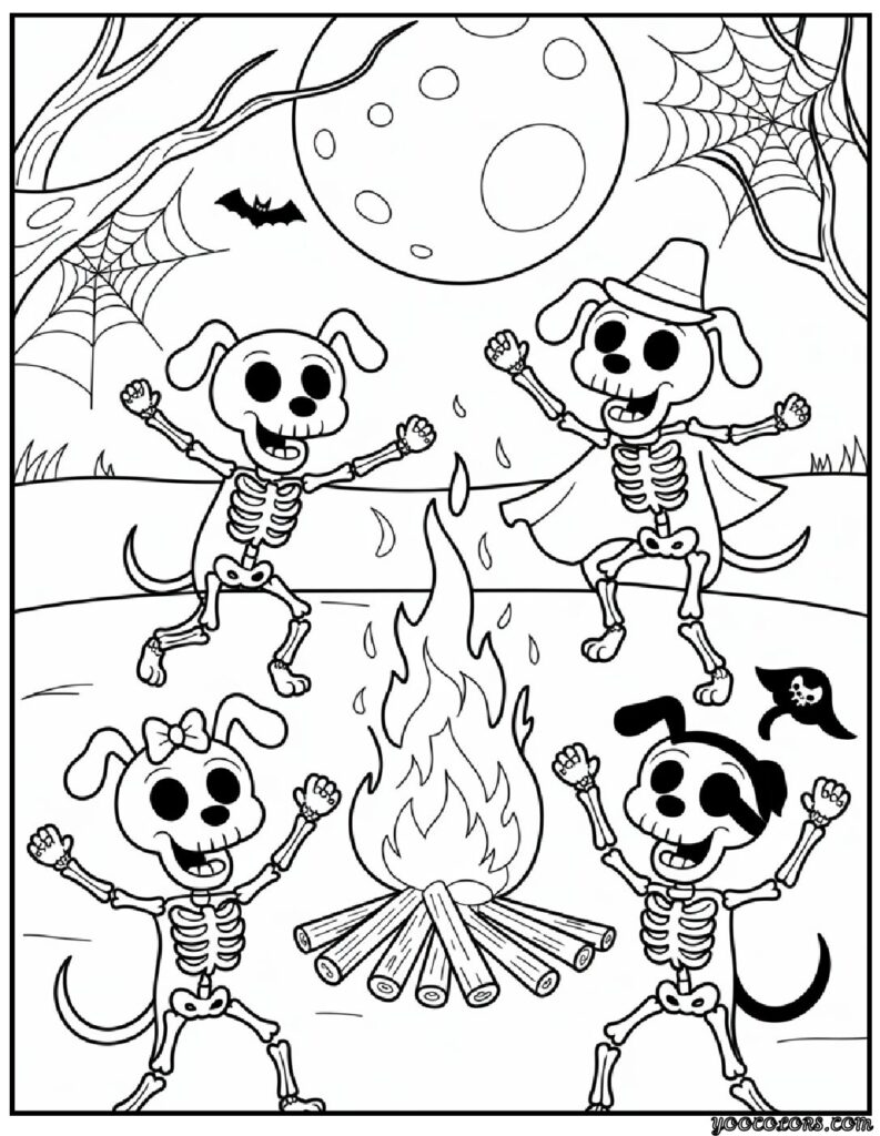 Halloween Dog Coloring Pages – Free Printable Puppy Fun