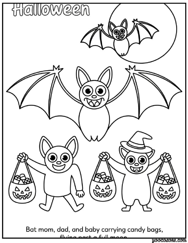 10 Halloween Bat Coloring Pages – Free & Cute Printables