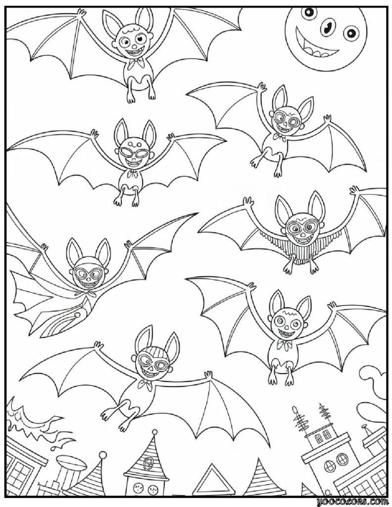 10 Halloween Bat Coloring Pages – Free & Cute Printables