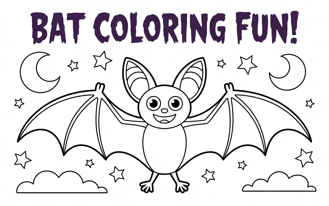 10 Halloween Bat Coloring Pages – Free & Cute Printables