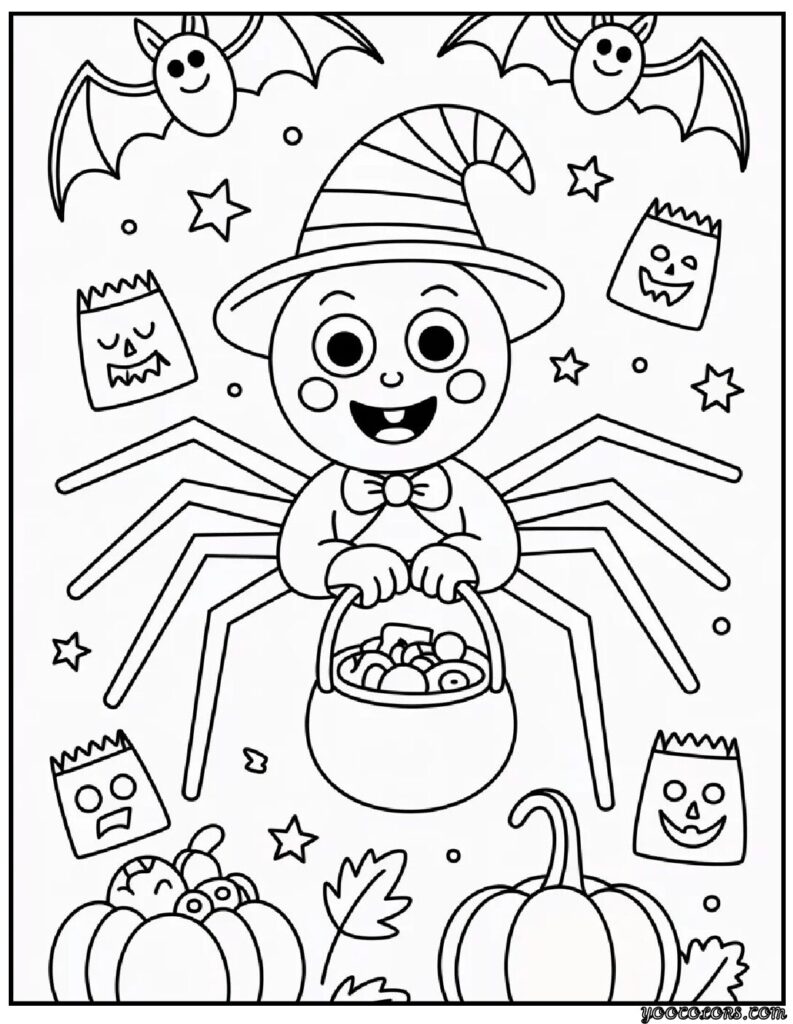 10 Halloween Coloring Pages Spider – Free, Cute & Printable