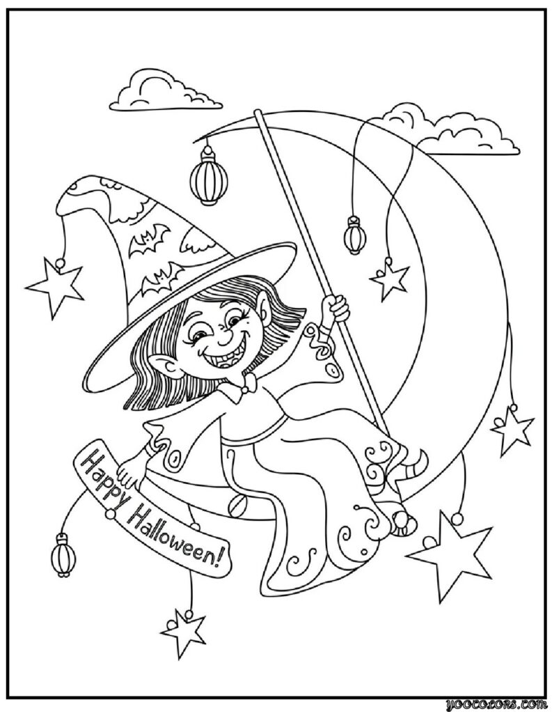 8 Halloween Coloring Pages Witches – Free Scary Printable