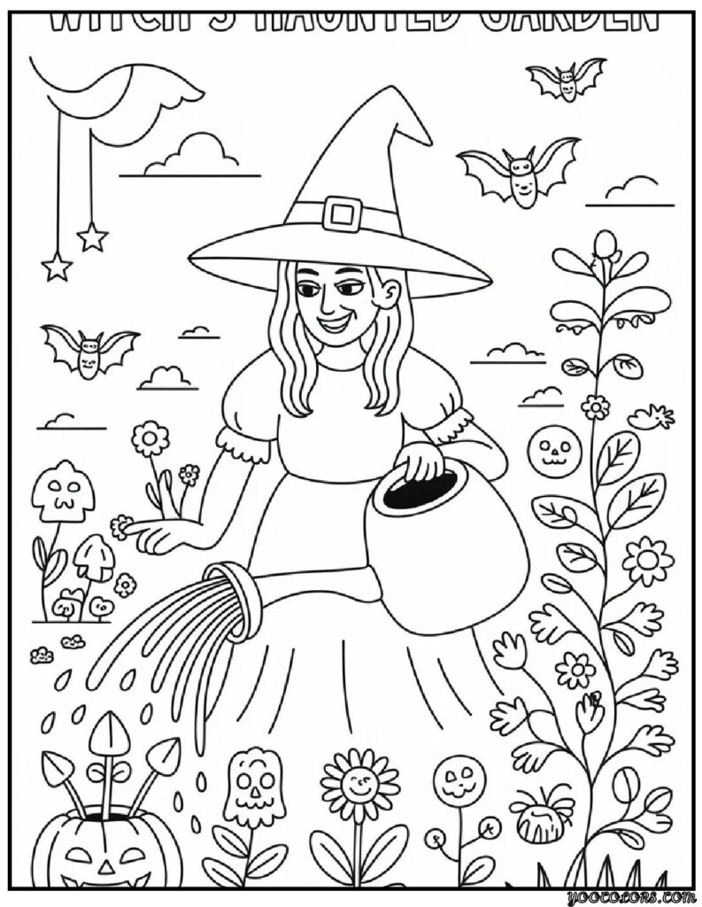 8 Halloween Coloring Pages Witches – Free Scary Printable