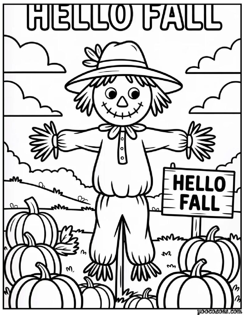 10 Hello Fall Coloring Pages – Free Printable Sheets
