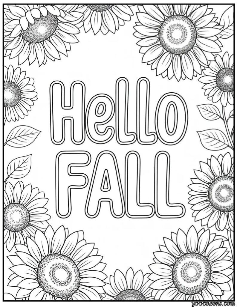 10 Hello Fall Coloring Pages – Free Printable Sheets