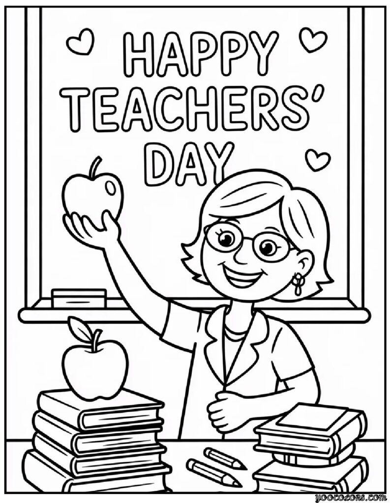 10 Teachers Day Coloring Pages – Free & Printable PDF Sheets
