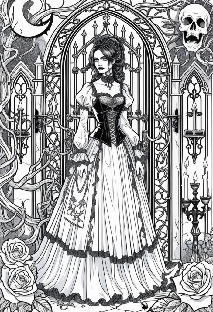 10 Goth Coloring Pages Free Printables Coloring Pages