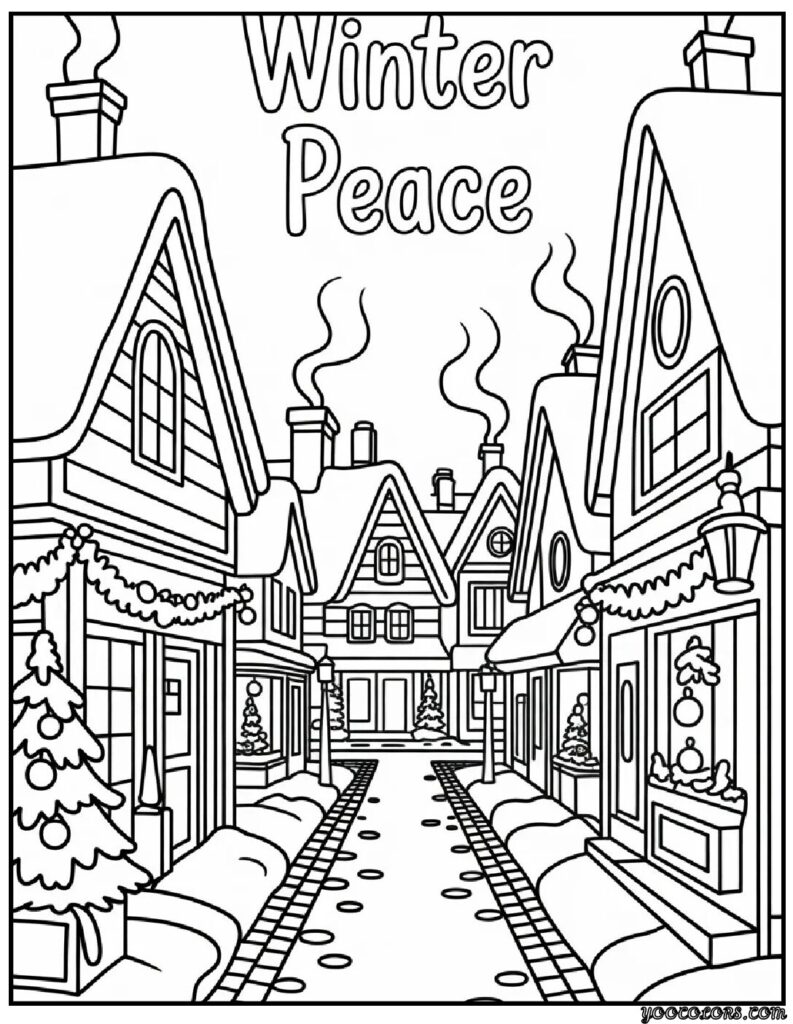 20 The Most Beautiful Christmas Coloring Pages For Adults