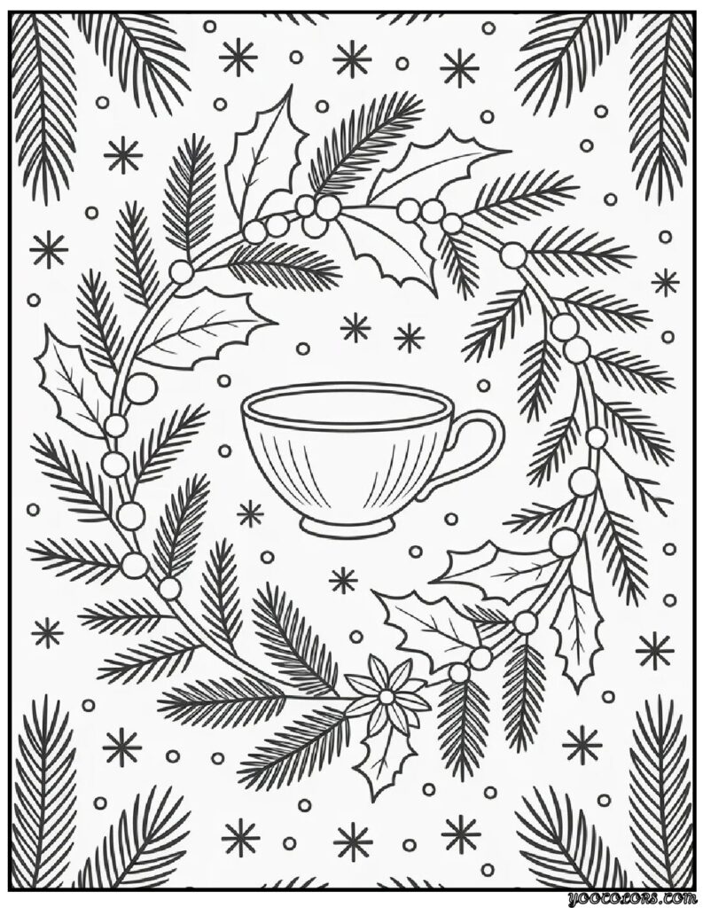 20 The Most Beautiful Christmas Coloring Pages For Adults