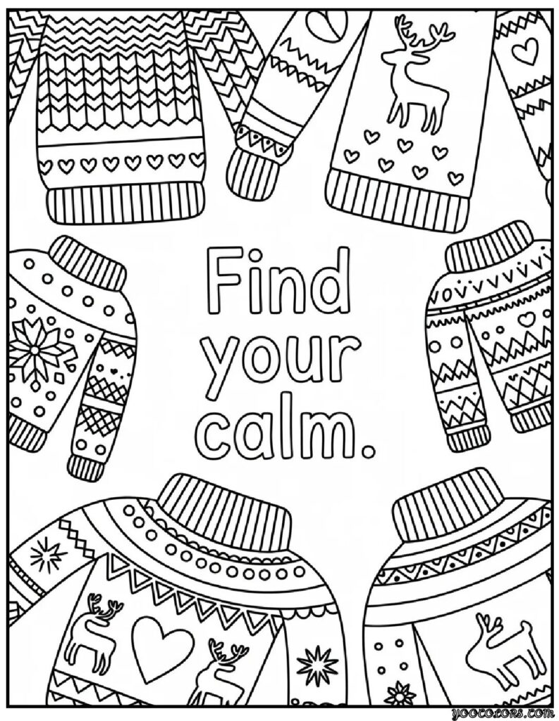 20 The Most Beautiful Christmas Coloring Pages For Adults