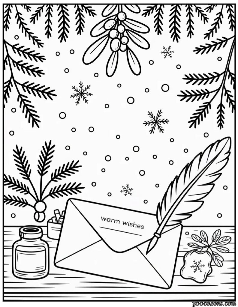 20 The Most Beautiful Christmas Coloring Pages For Adults