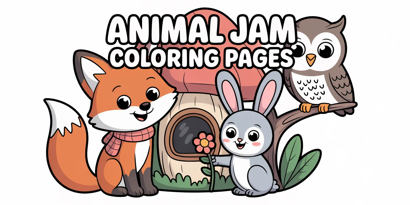 Free Animal Jam Coloring Pages – Printable Animal Adventures