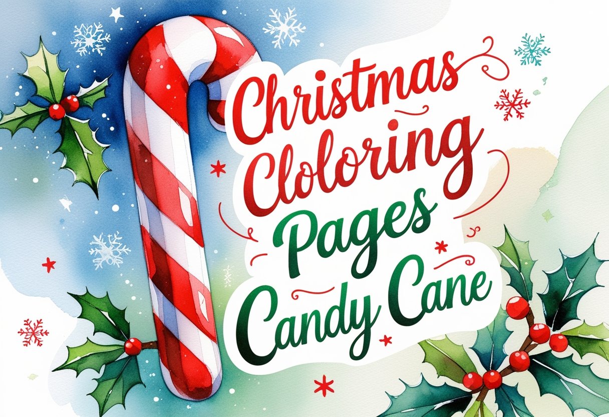 10 Christmas Coloring Pages Candy Cane Free PDF Prinatbles