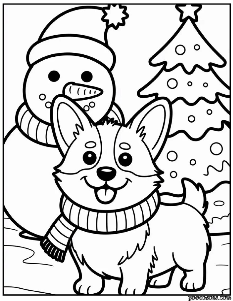 10 Christmas Coloring Pages Dog - Free PDF Prinatble