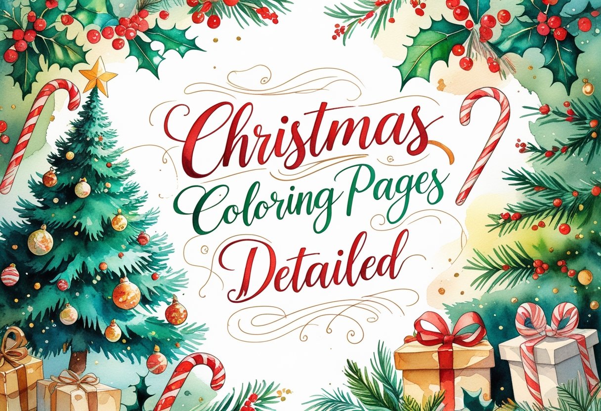 9 Christmas Coloring Pages Detailed Free PDF Printables