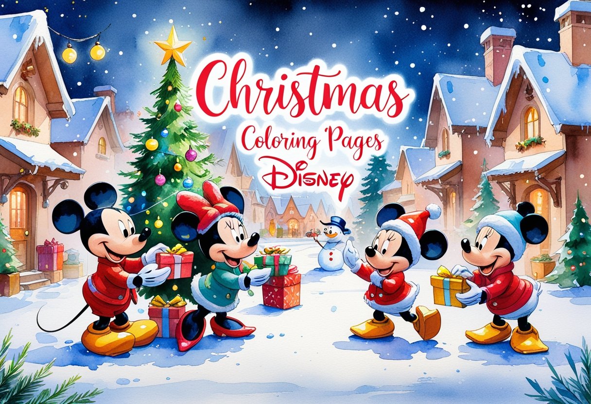 8 Christmas Coloring Pages Disney - Festive Fun For All