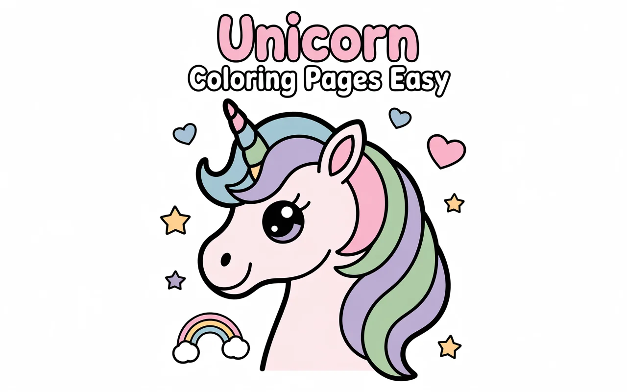 10 Unicorn Coloring Pages Easy Free Fun For Kids