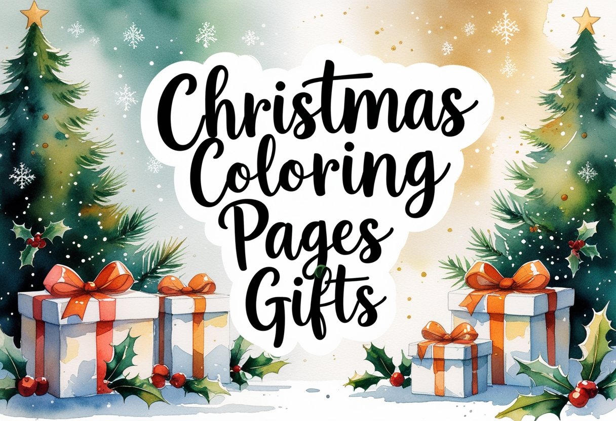 10 Christmas Coloring Pages Gifts – Printable Gift Boxes