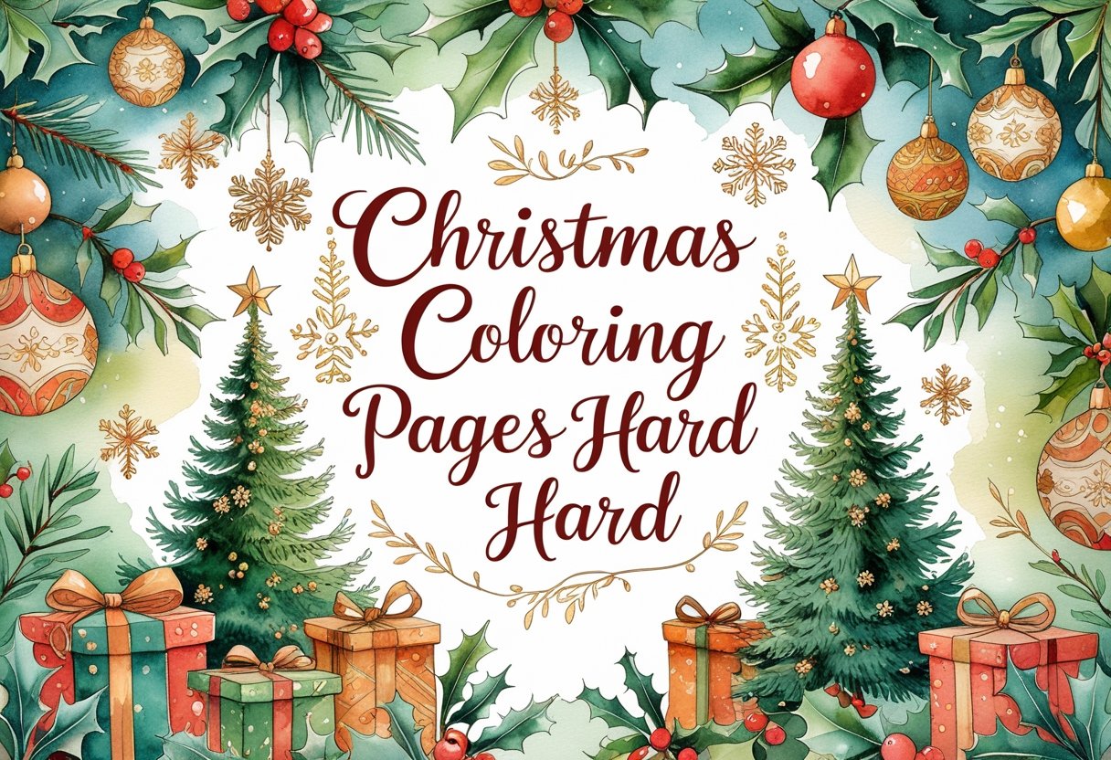 10 Christmas Coloring Pages Hard - Free Pdf Printables