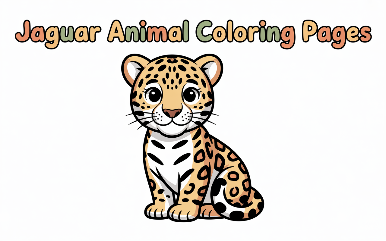10 Jaguar Animal Coloring Pages: Free Printable Big Cat Art