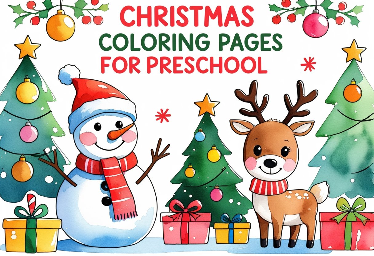 10 Christmas Coloring Pages For Preschool – Free Printable