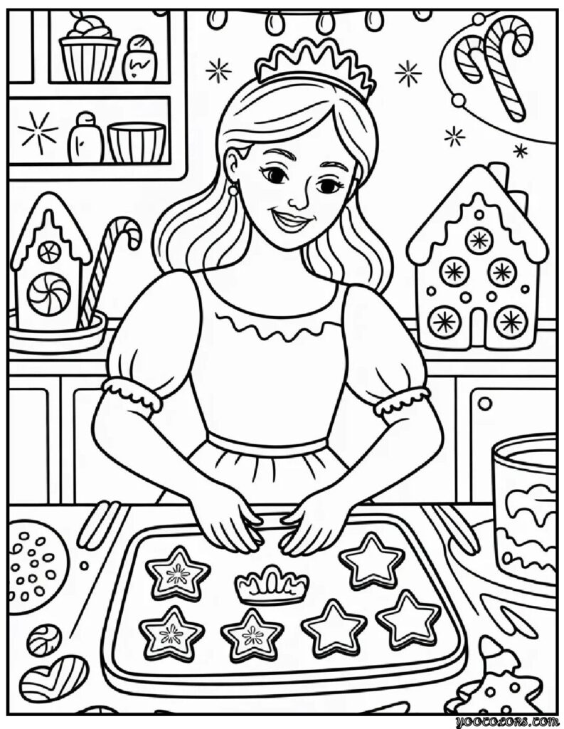 10 Princess Coloring Pages Christmas Free PDF Printables